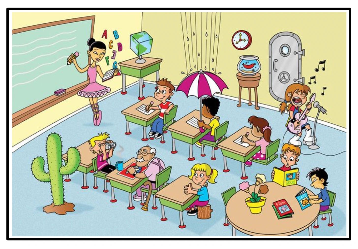 Láminas de diferentes contextos con absurdos visuales