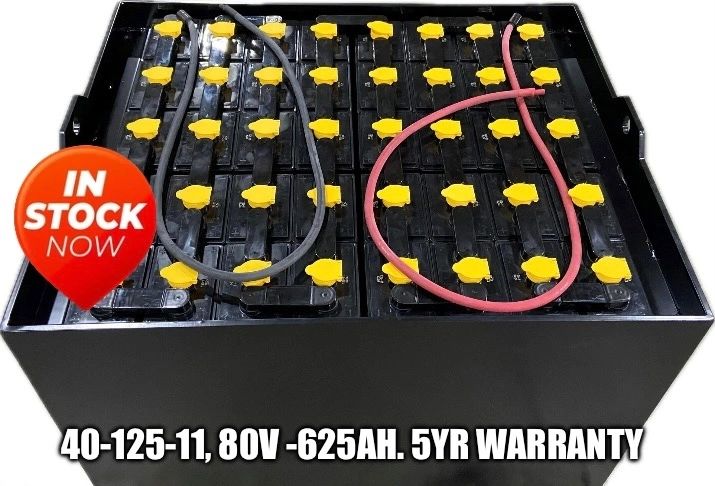 NEW 40-125-11 BATTERY, 80 VOLT, 625AH, 5yr