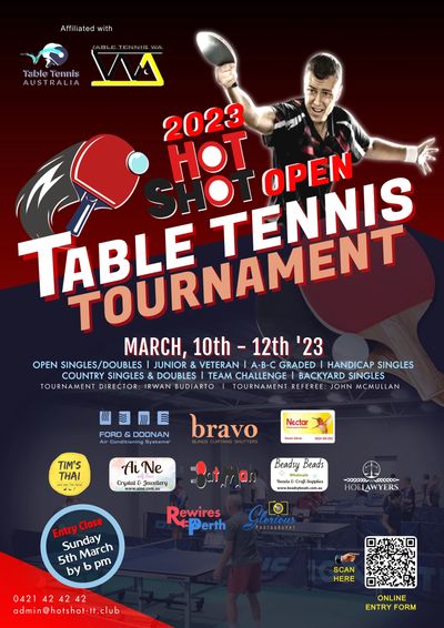 HOT SHOT OPEN DETAILS | Hot Shot Table Tennis Club