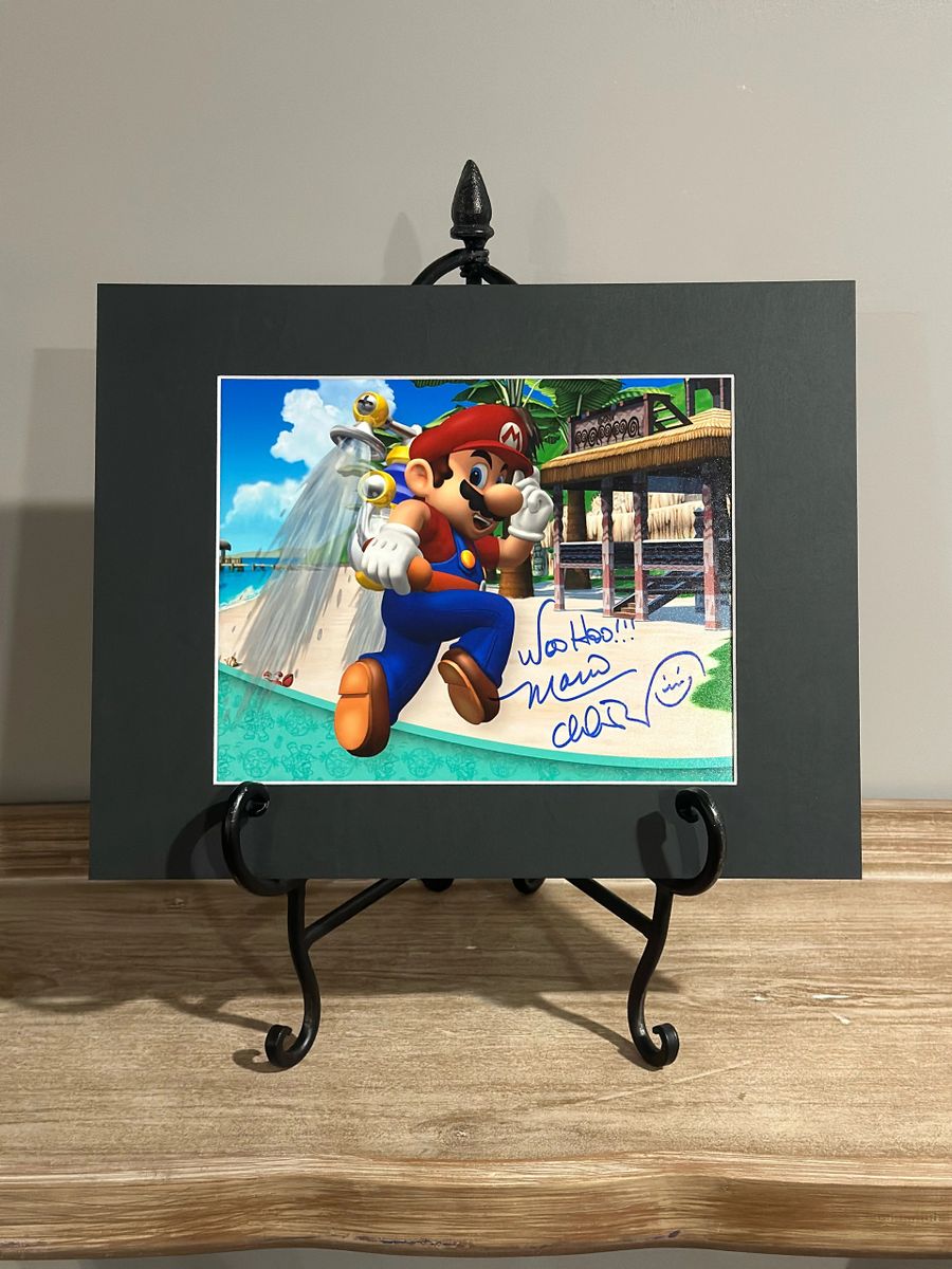Charles Martinet Signed Super Mario Brothers 8x10 Photo