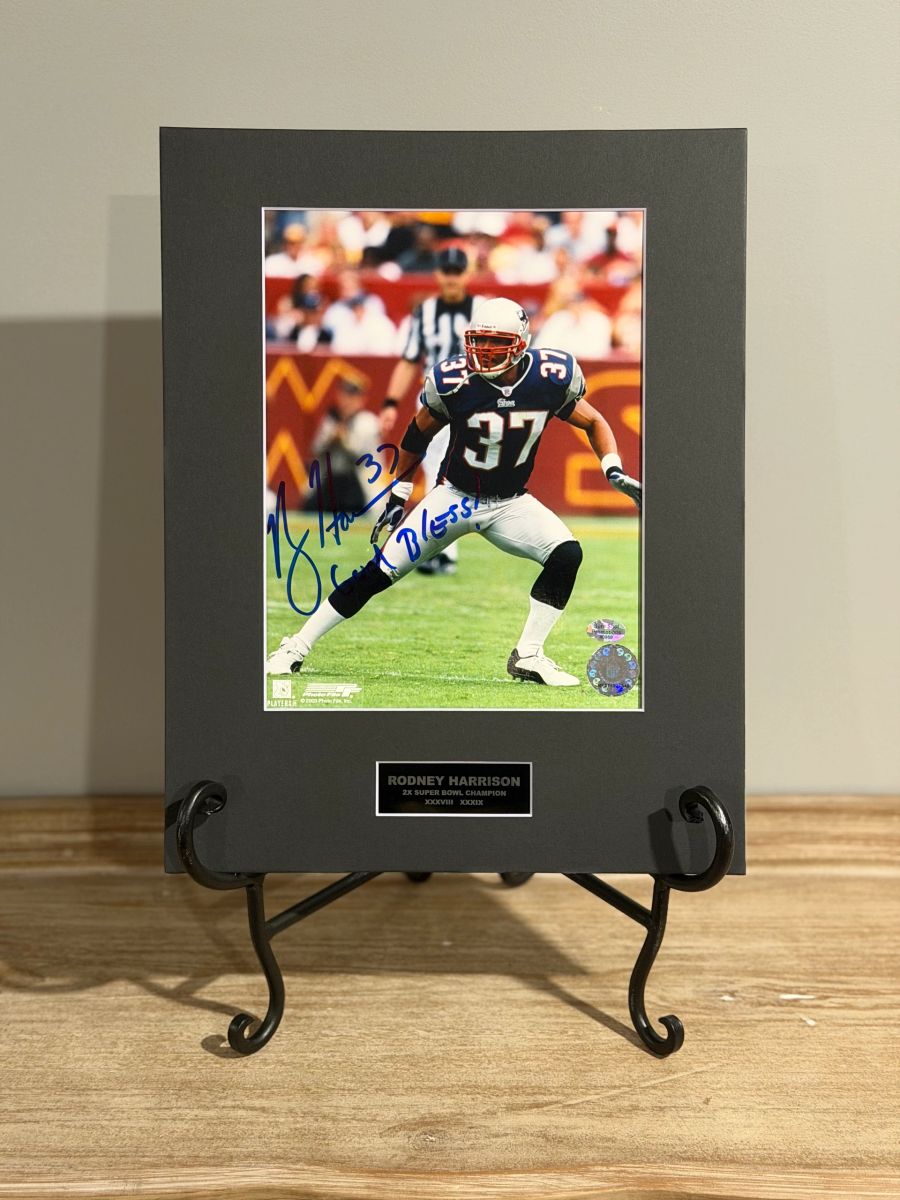 Rodney Harrison Signed New England Patriots 8x10 Photo
