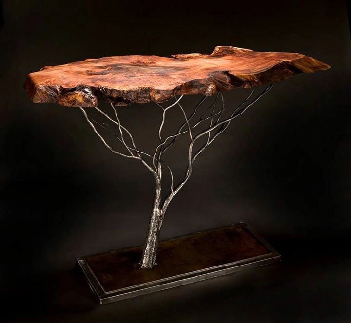 Gary Moser Unique Metal Sculpture - Metal Sculpture, Live Edge