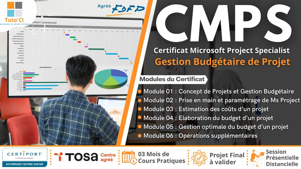 Certificat Microsoft Project Specialist (CMPS) - Tuto'CI