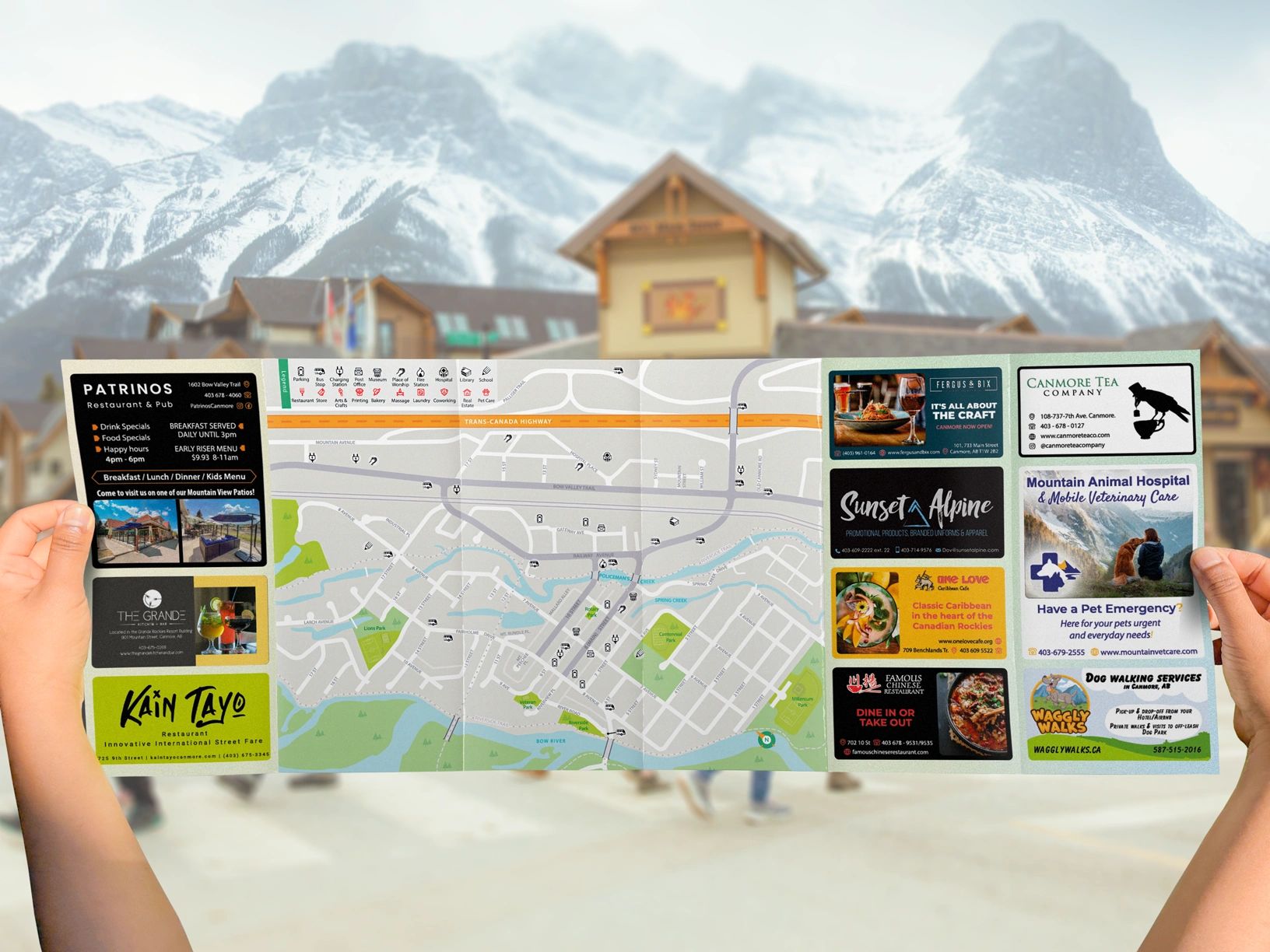 Canmore & Banff Visitor Map