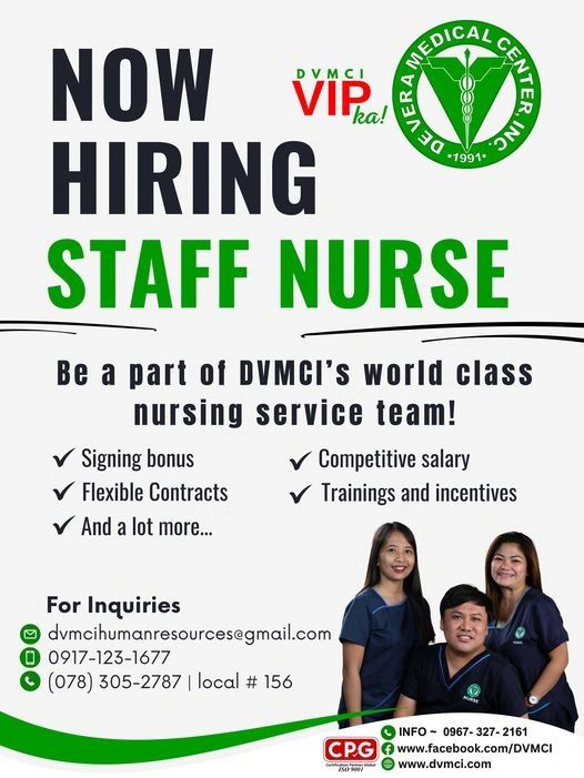 NOW HIRING!! STAFF NURSE