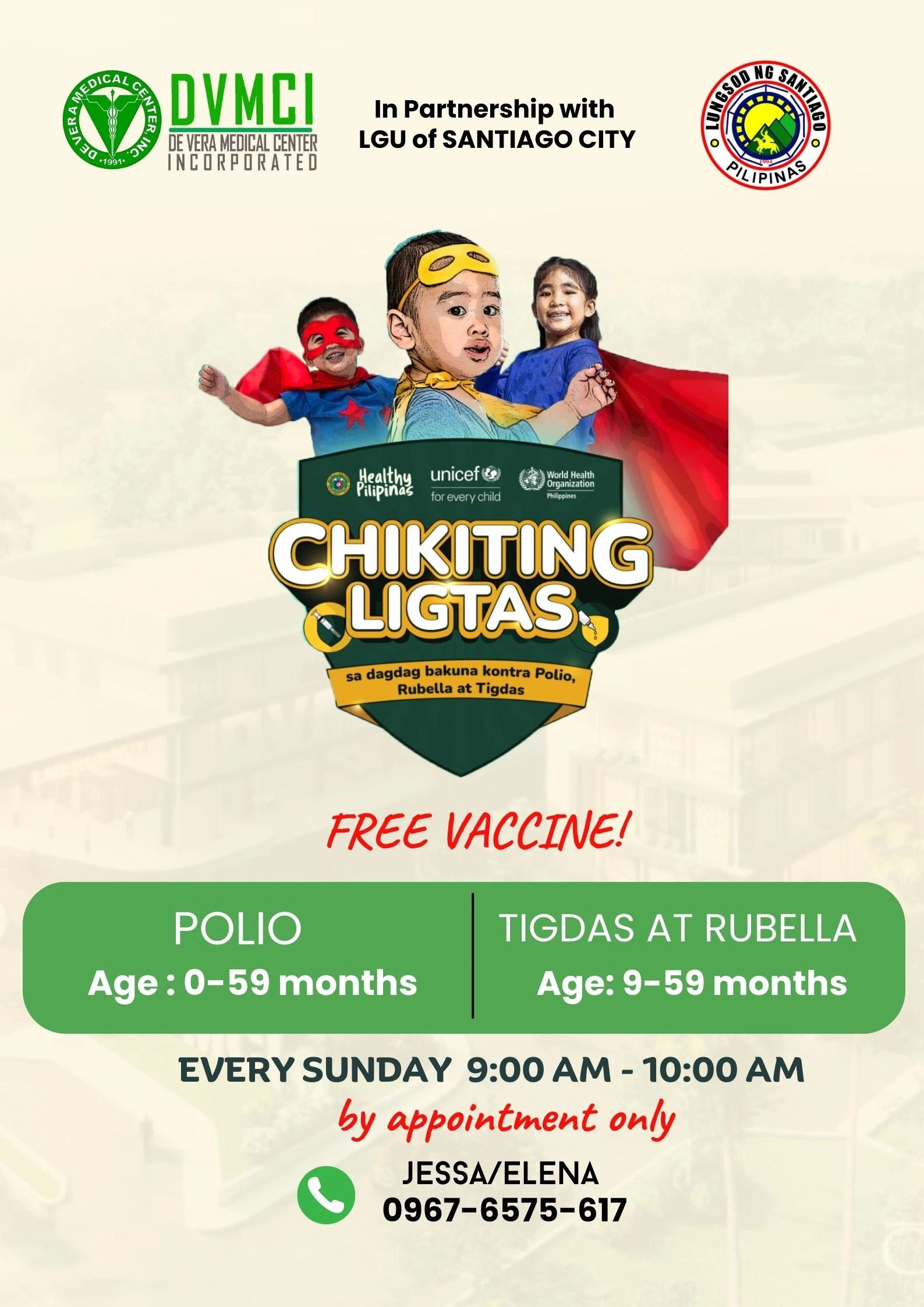 CHIKITING LIGTAS FREE VACCINE