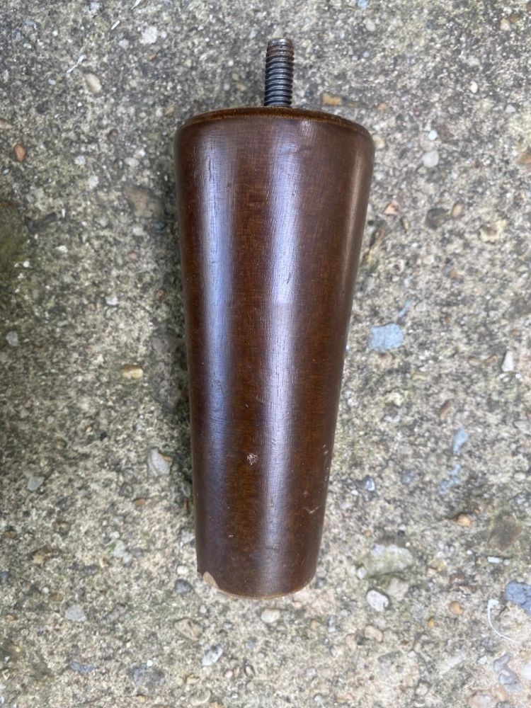 4 Brown 70’s MCM Furniture Legs (#523)