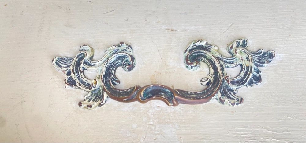 2 White Washed French Pulls