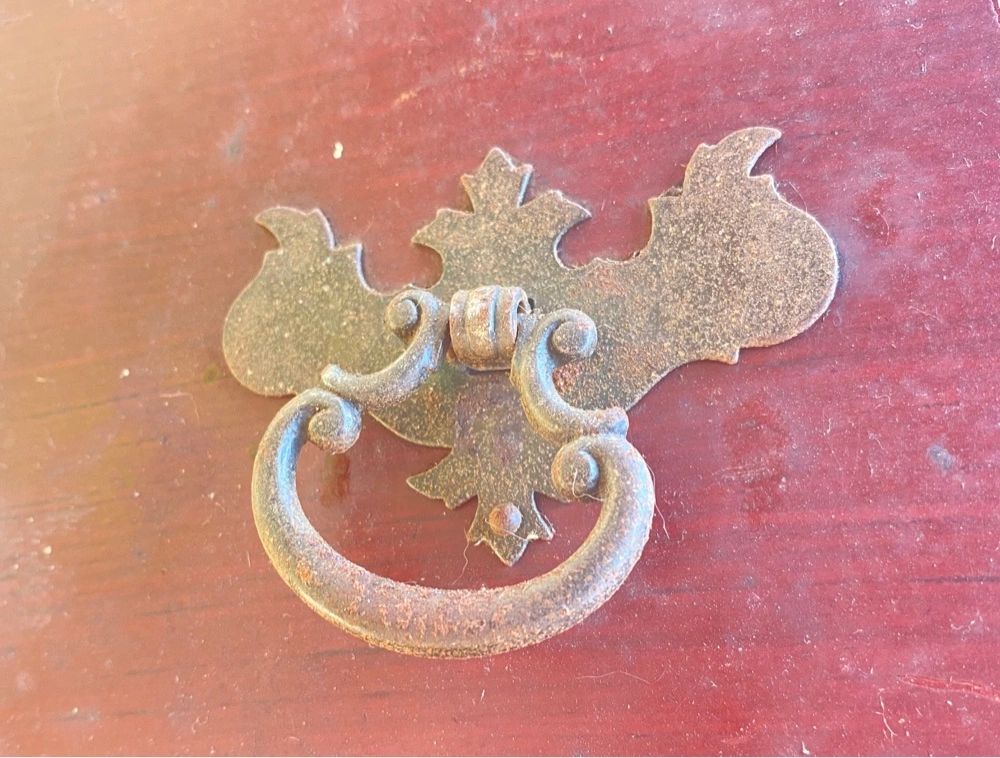 10 Antique Patina Batwing Ring Pulls