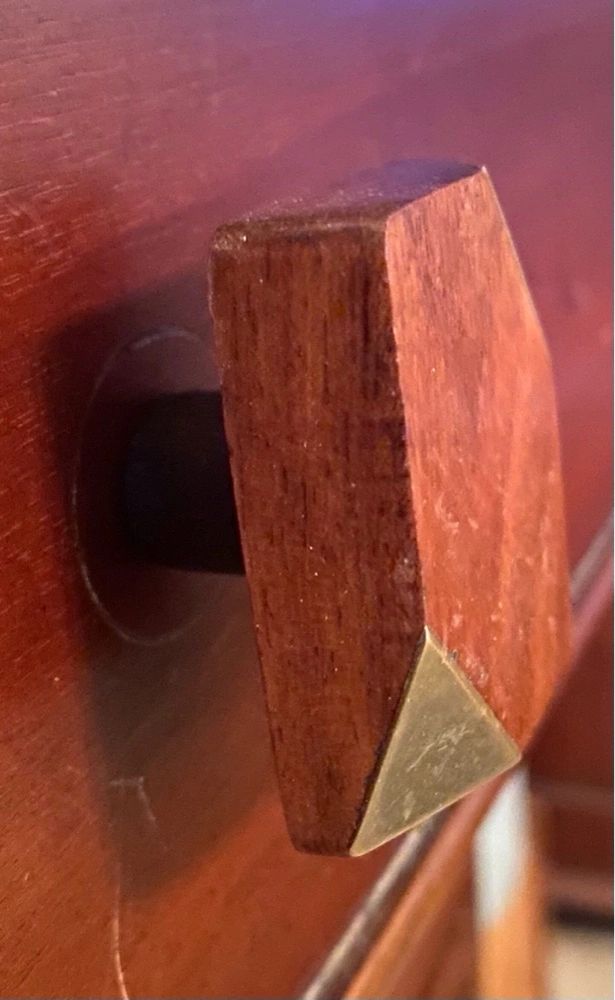 2 Modern Natural Wood Knobs