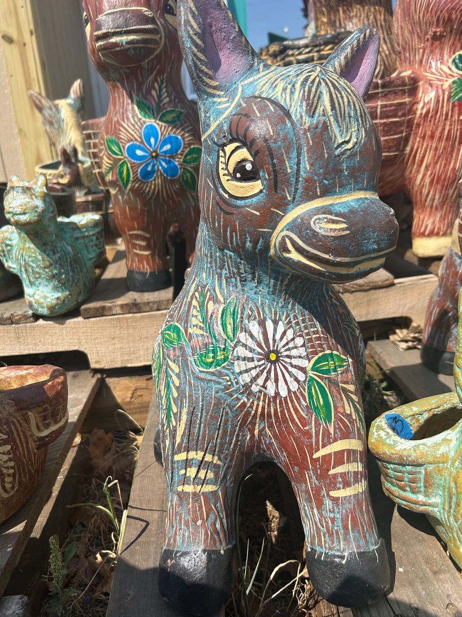 Clay Donkey sitting