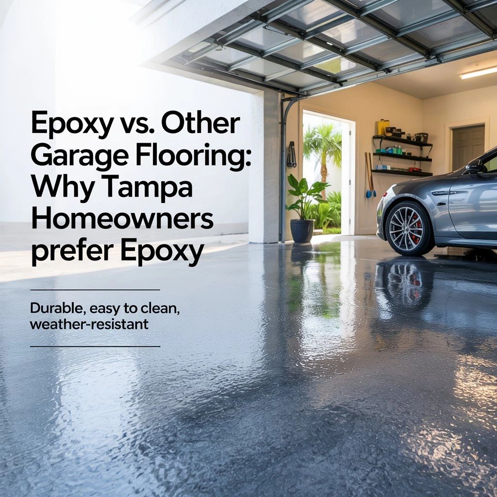 Epoxy floor vs. Other Garage Flooring Why Tampa Homeowners