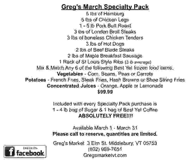 Greg's Market - Custom Meat, Groceries, Deli, Produce, Local Food