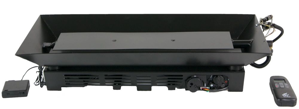 Remote Control Fireplace Burner Pan