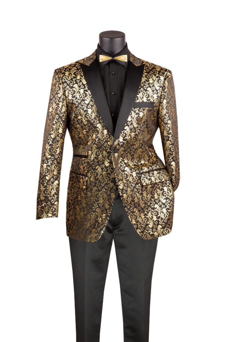 Fancy Sport Coat Luxurious Jacquard Print