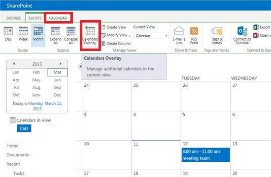 Using Calendar Overlays