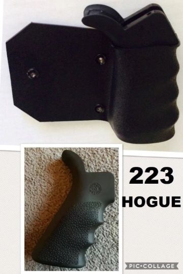 Fin grip featureless grip Hogue AR 15 223 California grip wrap kydex ...