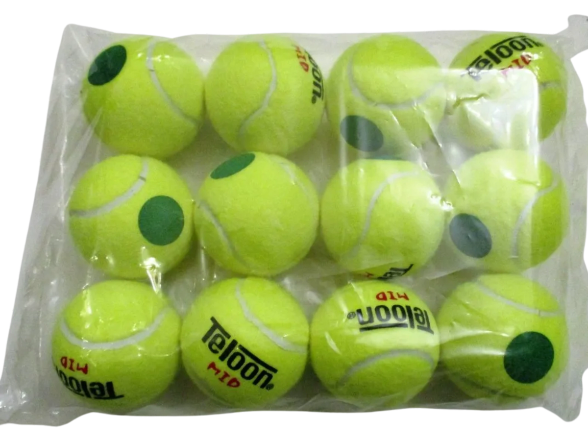 STAGE 1 GREEN DOT LOW COMPRESSION TENNIS BALLS (12 BALLS)