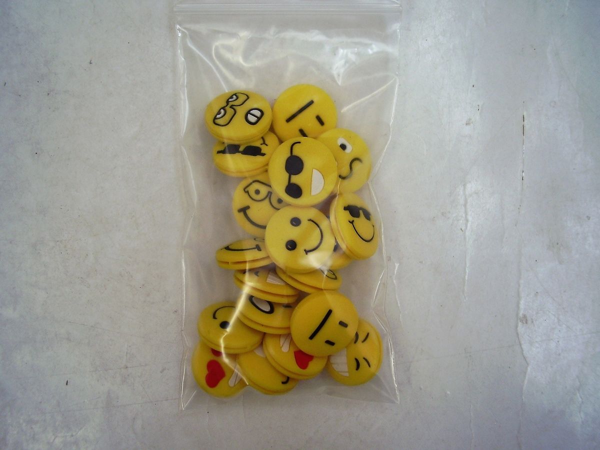 20 Emoticon Racquet Vibration Dampers (Bulk Pack)