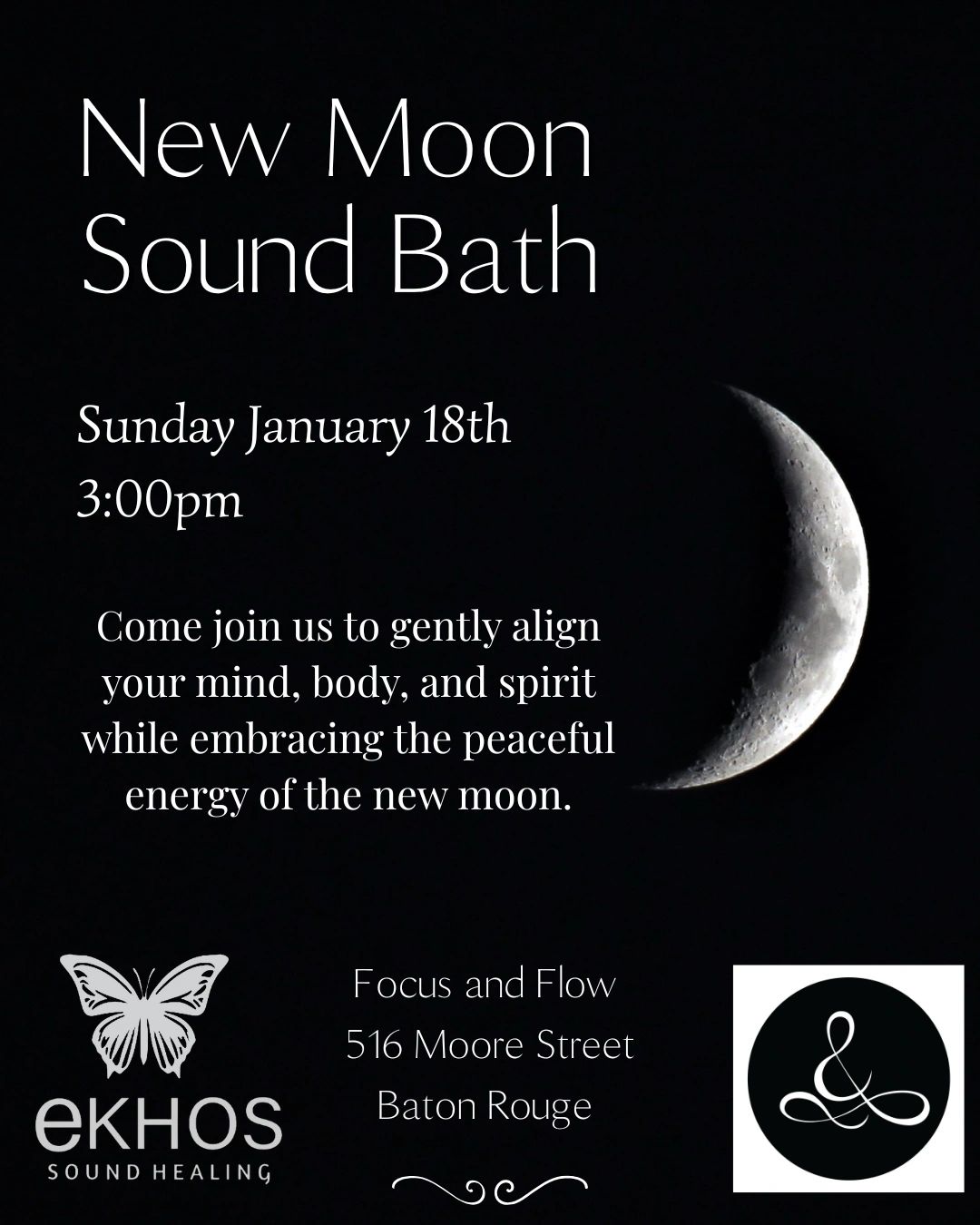 New Moon Sound Bath w/Ekhos Soundhealing