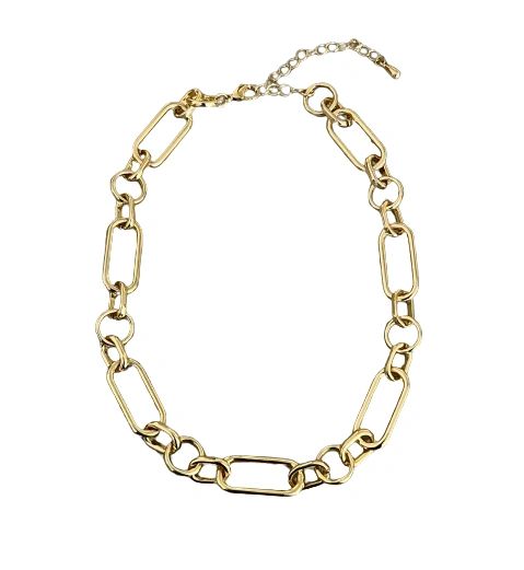 Statement link necklace - gold