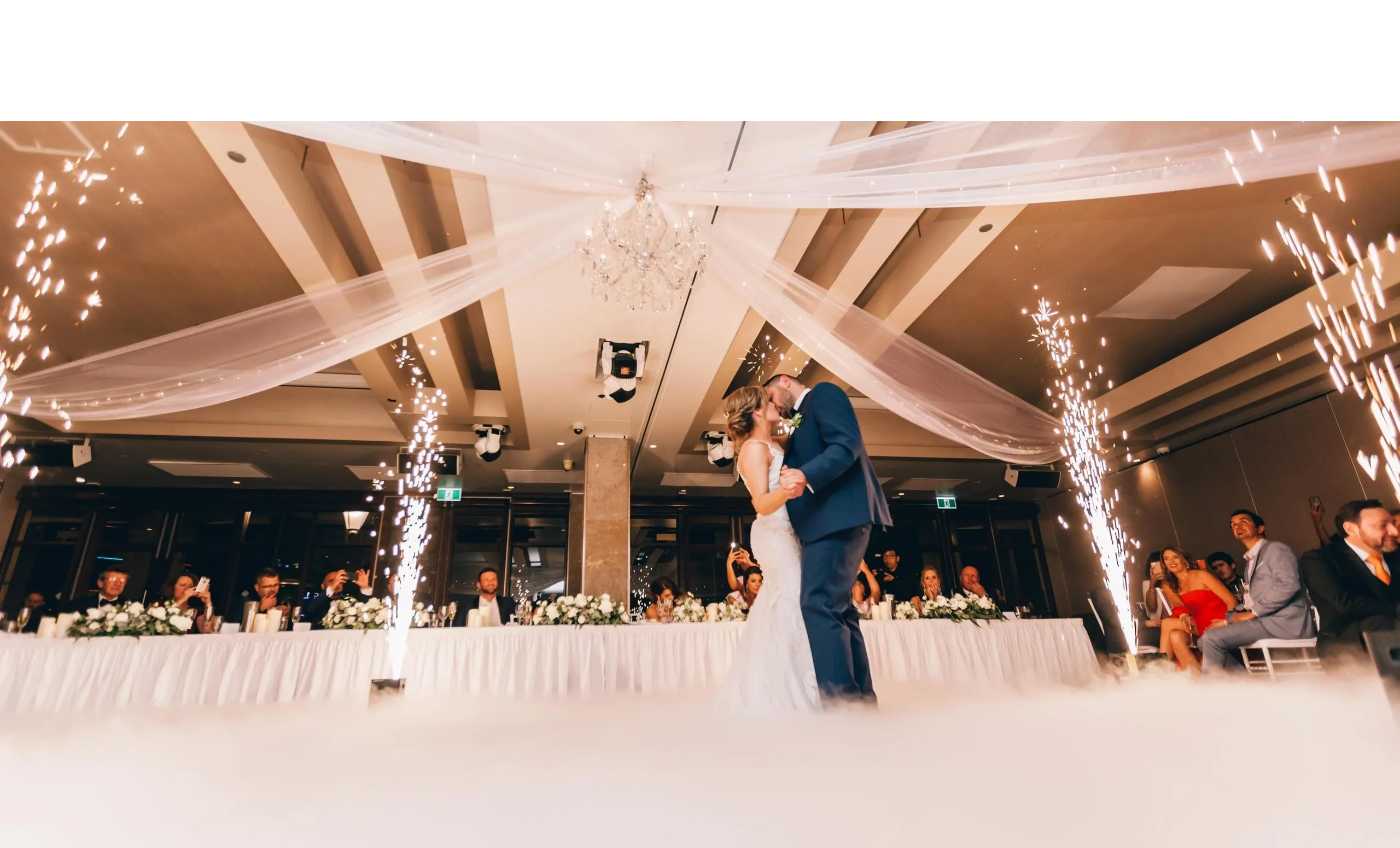 Indoor Fireworks and Dry Ice Fog - Wedding Sparks Sydney