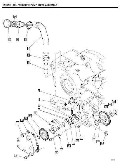 Diagram Oil Pressure Pump Drive Assembly