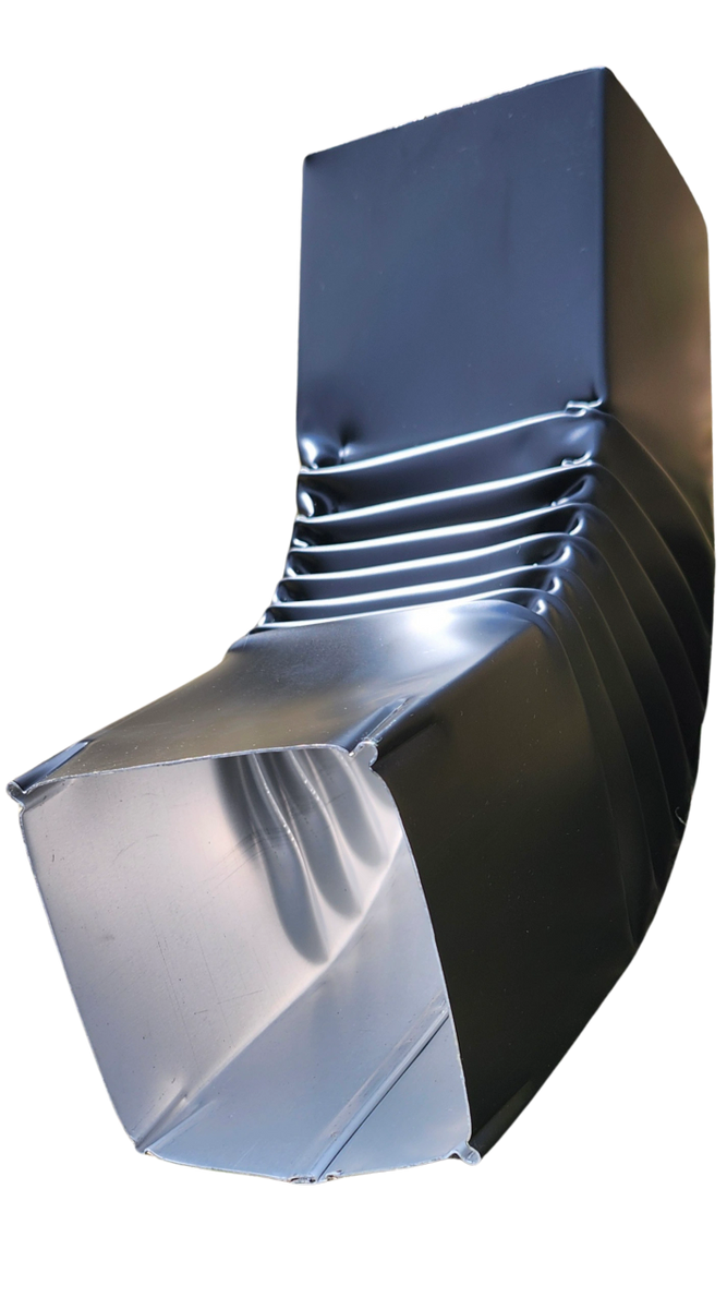 Aluminum Square Smooth Downspout Elbow 3x3/4×4