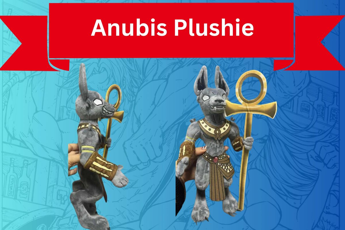 Anubis Plushie with Foam Staff and sticker