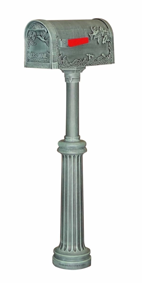 Hummingbird Curbside Mailbox with Bradford Direct Burial Mailbox Post