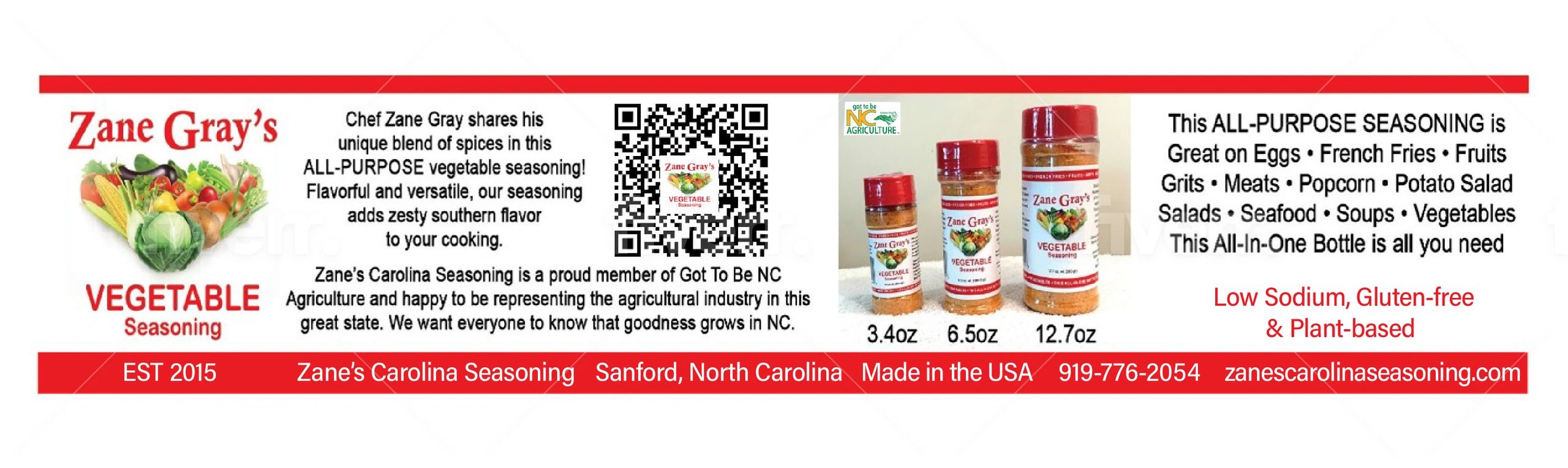 Zane's Gray's Vegetable Seasoning - Vegetable Seasoning