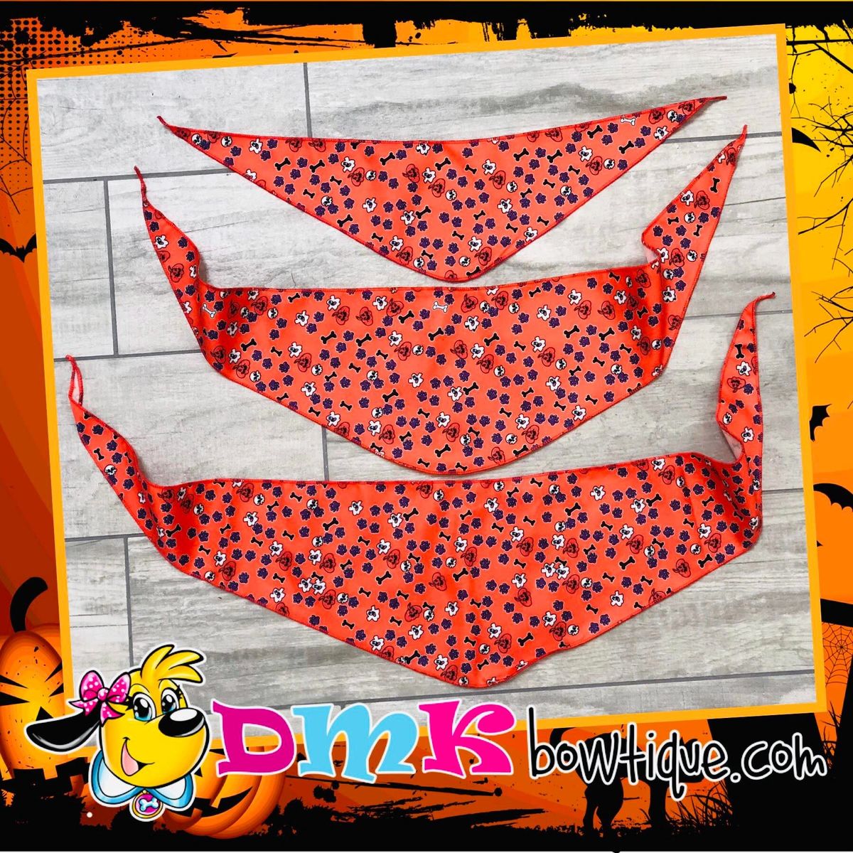 Halloween Theme Bandanas - Three Sizes to Select From!!!
