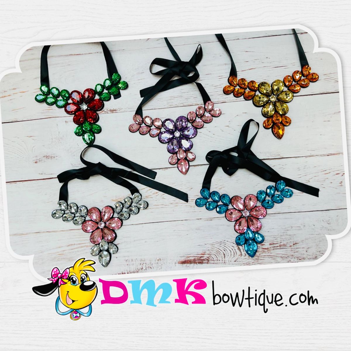 NEW DESIGNS & COLORS!!! Bling Bling Fancy Collars ! One Size Fits All