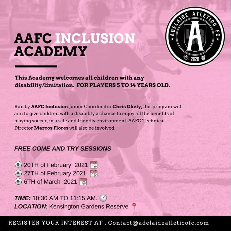 Adelaide Atletico FC Inclusion Academy’s Journey