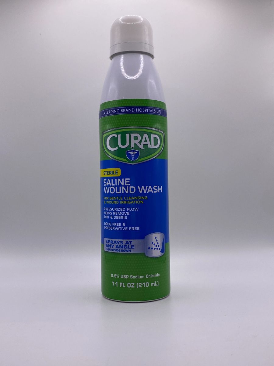Curad Sterile Saline Wound Wash for Gentle Cleansing & Wound Irrigation