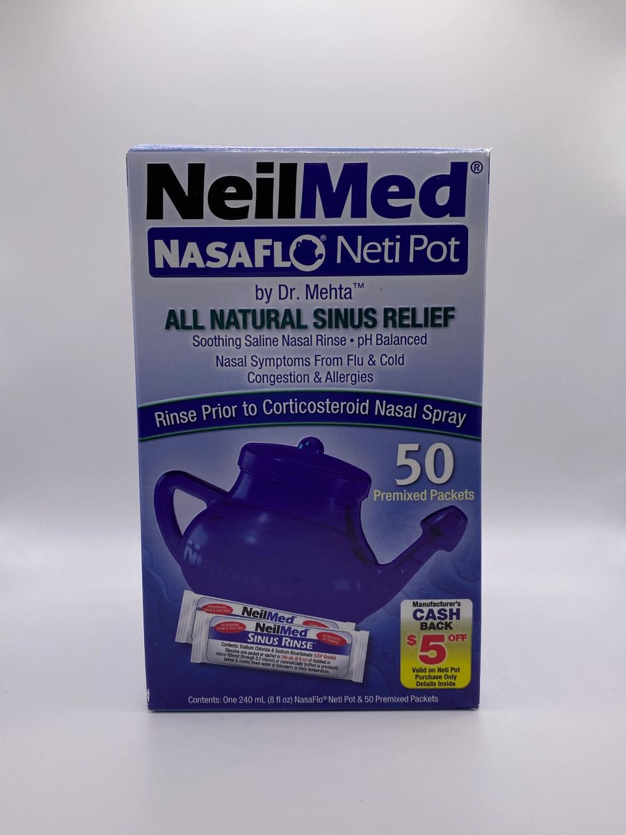 NeilMed NasaFlo Neti Pot 50 Packets