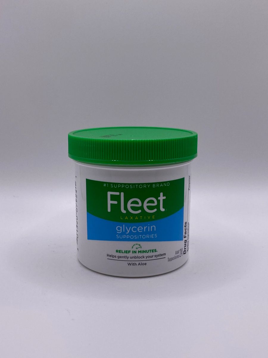 Fleet Laxative Glycerin Suppositories with Aloe 24 Capsules