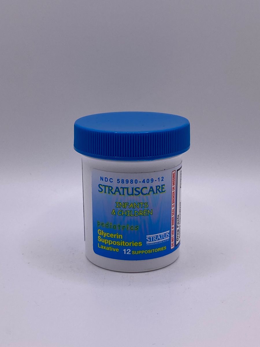 Stratuscare Infants & Children Glycerin Suppositories Laxative 12 Tablets