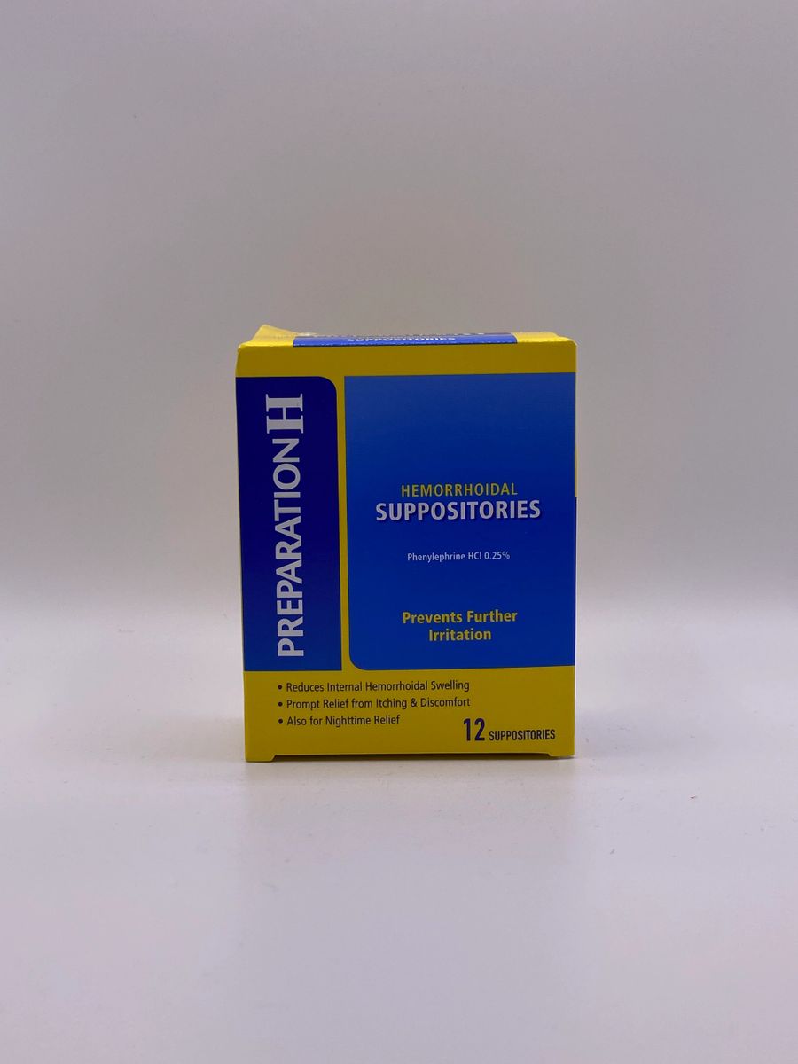 Preparation H Hemorrhoidal Suppositories 12 Count