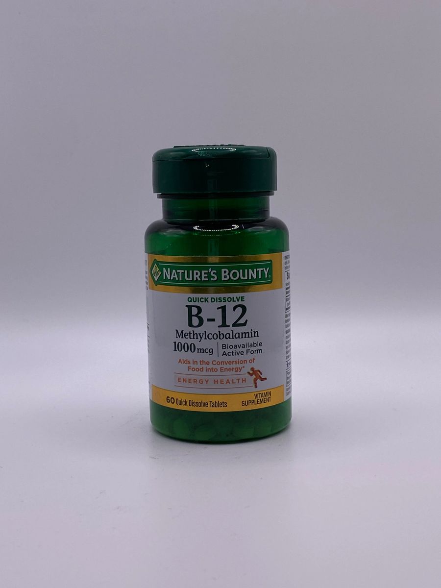 Nature's Bounty Quick Dissolve B-12 Methylcobalamin 1000mcg 60 Tablets