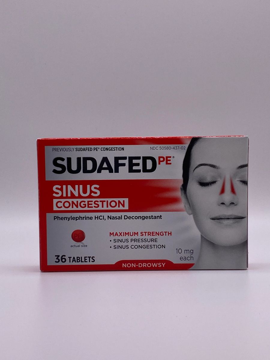 Sudafed Pe Sinus Congestion Maximum Strength