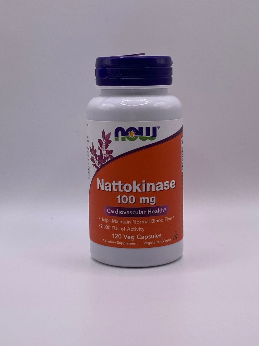 NOW Nattokinase Cardiovascular Health 100mg 120 Veg Capsules