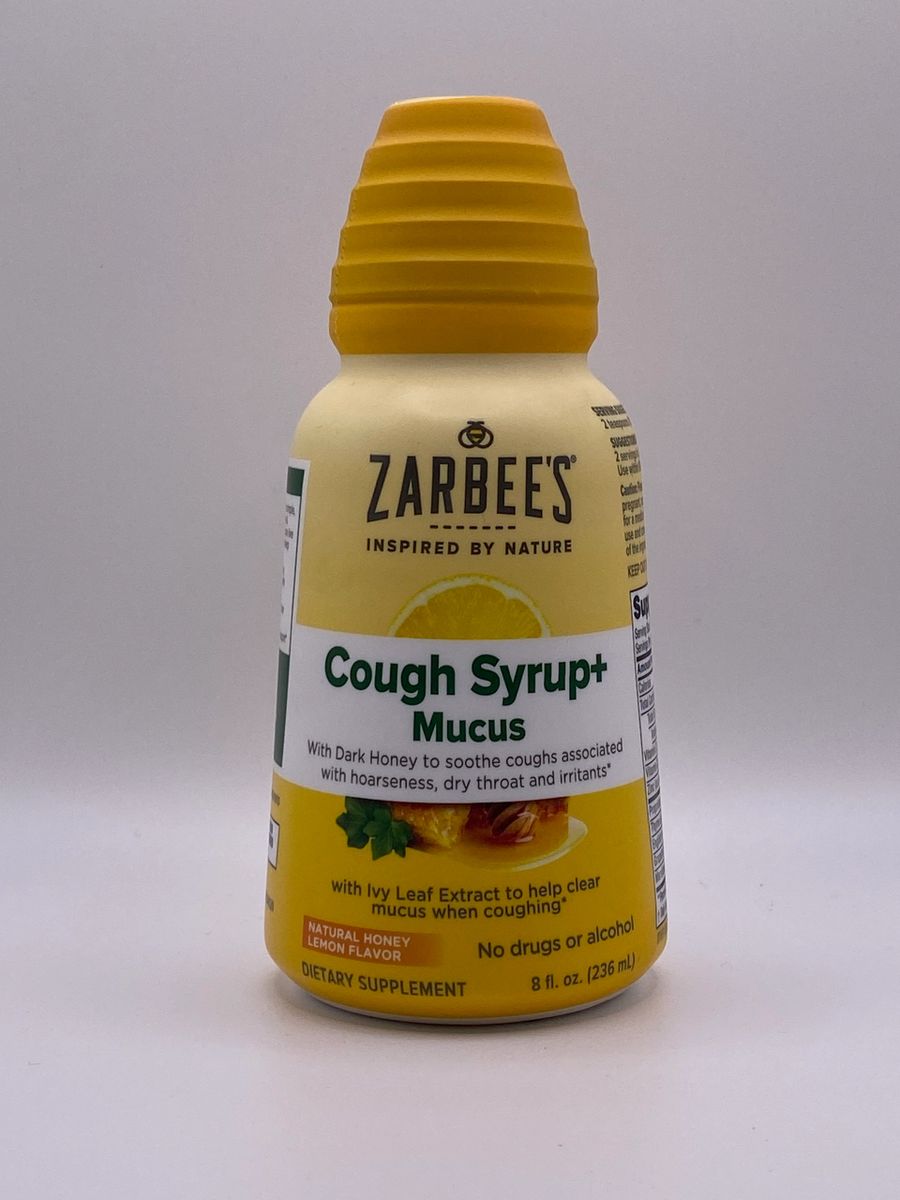 ZarBees Cough Syrup+ Mucus Natural Hiney Lemon Flavored