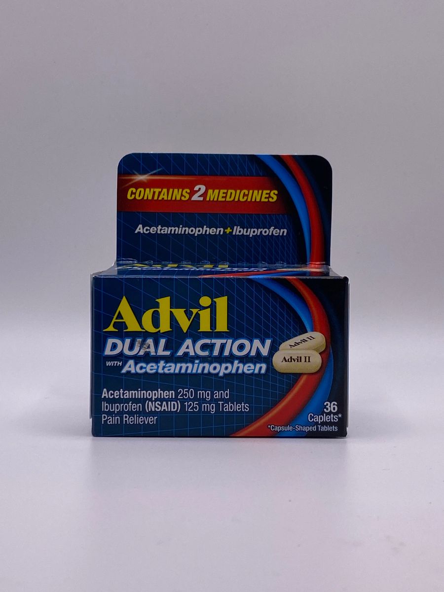 Advil Dual Action Acetaminophen 250mg 36 Capsules