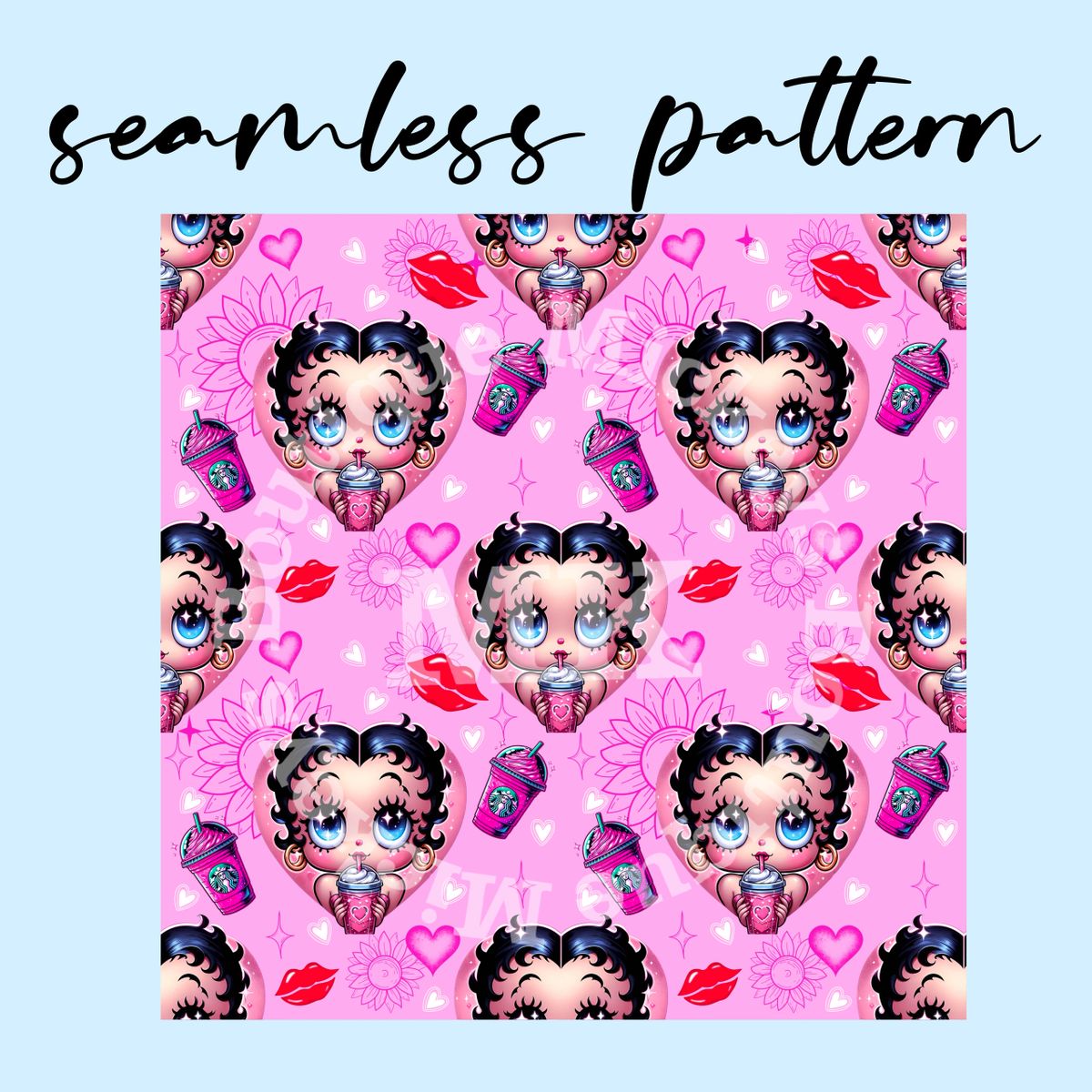Betty boop seamless vinyl