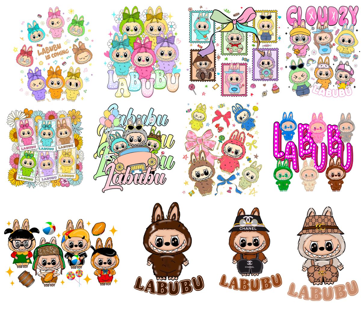 LABUBU GANG SHEET