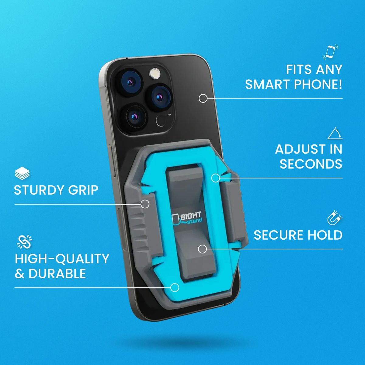 SightStand - Phone Stand Magnifier - Clip-On Focus Lens Included!