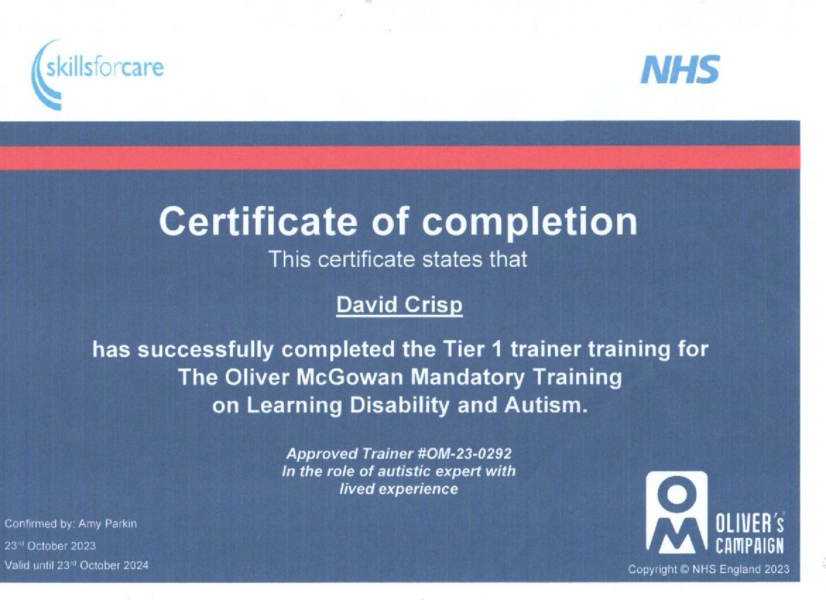 Oliver McGowan Tier 1 Approved Trainer!