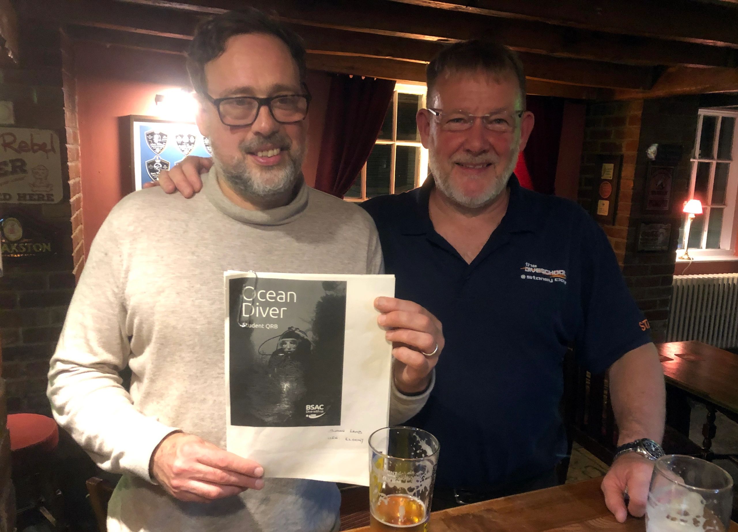 Celebrating a well earned Ocean Diver qualification