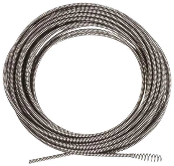 MILWAUKEE 8MM X 15M SPIRAL BULB AUGER DRAIN CLEANER CABLE